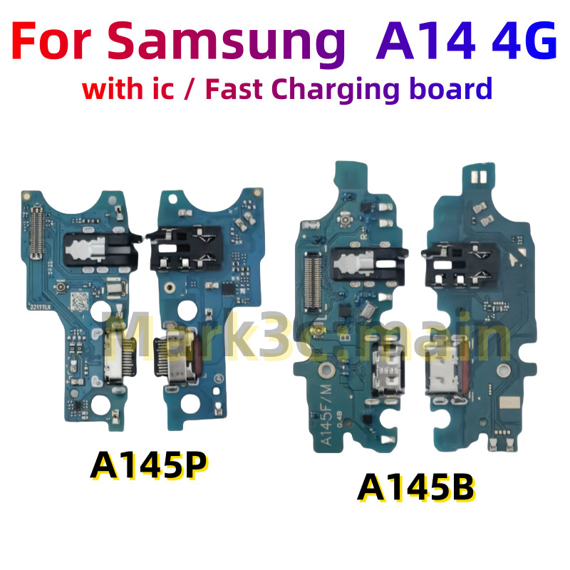 สําหรับ Samsung A14 4G A146P A146B แท่นชาร์จพอร์ตไมโครโฟนไมโครโฟนเชื่อม ...