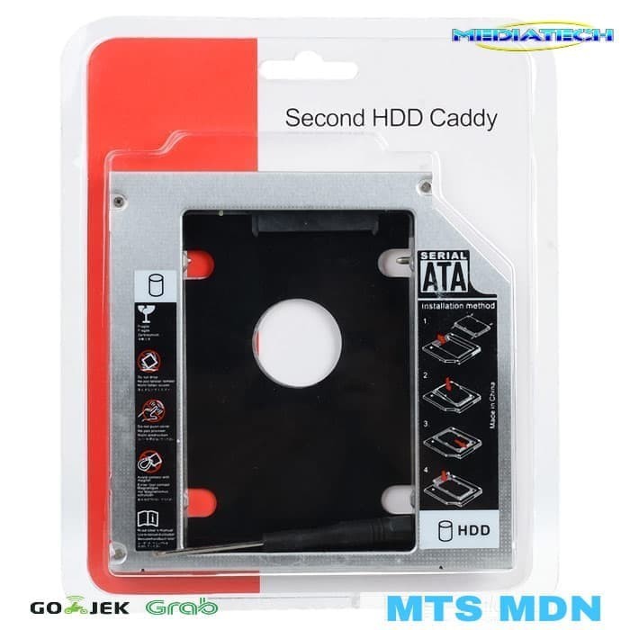 SSD HDD Caddy Slim 9.5 มม. Sata Dvd Slot ฮาร์ดดิสก์ / ฮาร์ดดิสก์ SSK ...