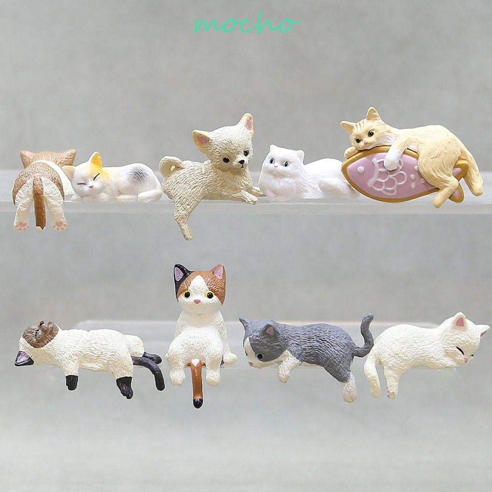 Mocho Edge Cat Figurines, DIY จําลองแมวตู้เย็นสติกเกอร์วัสดุ,รูปปั้นแมว ...