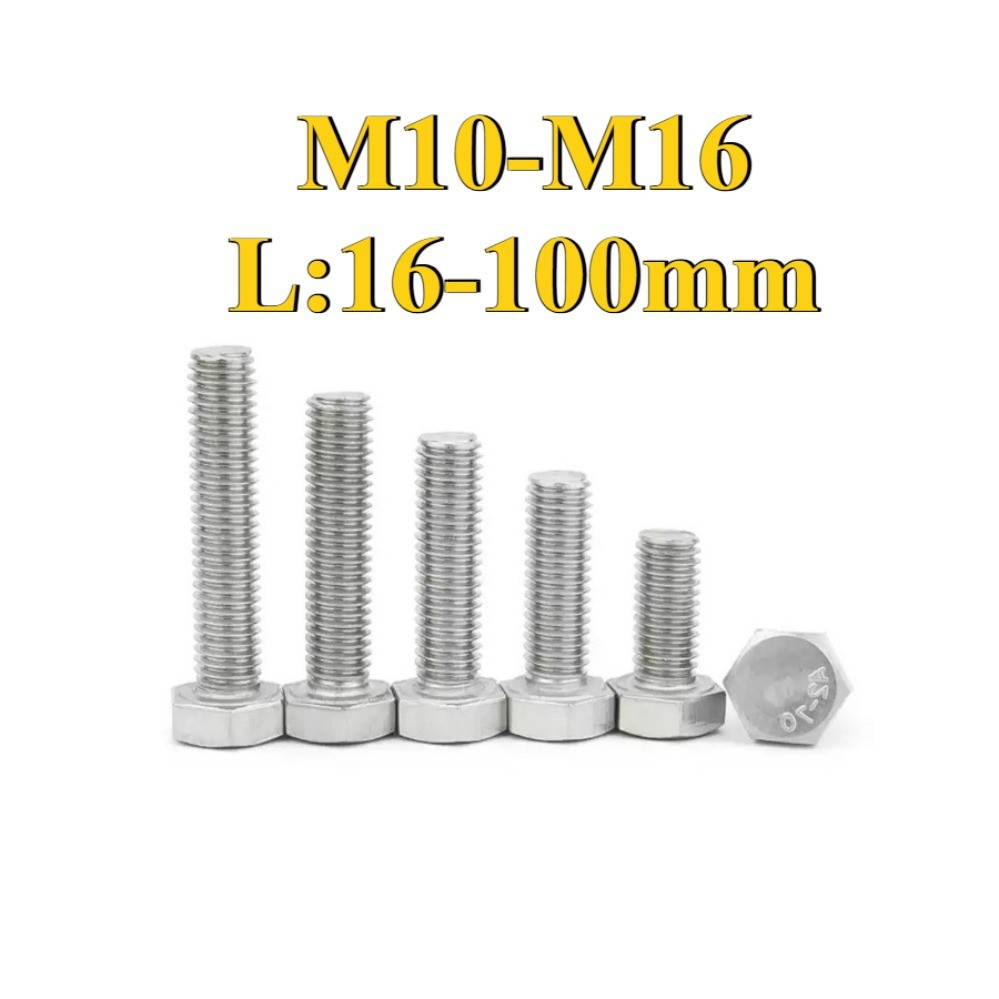 น็อต สกรู หัว 6 เหลี่ยม โบลท์ สแตนเลส 304 /ด้ายย้อนกลับ / Hexagon Head Screw/Bolt Full Thread ...