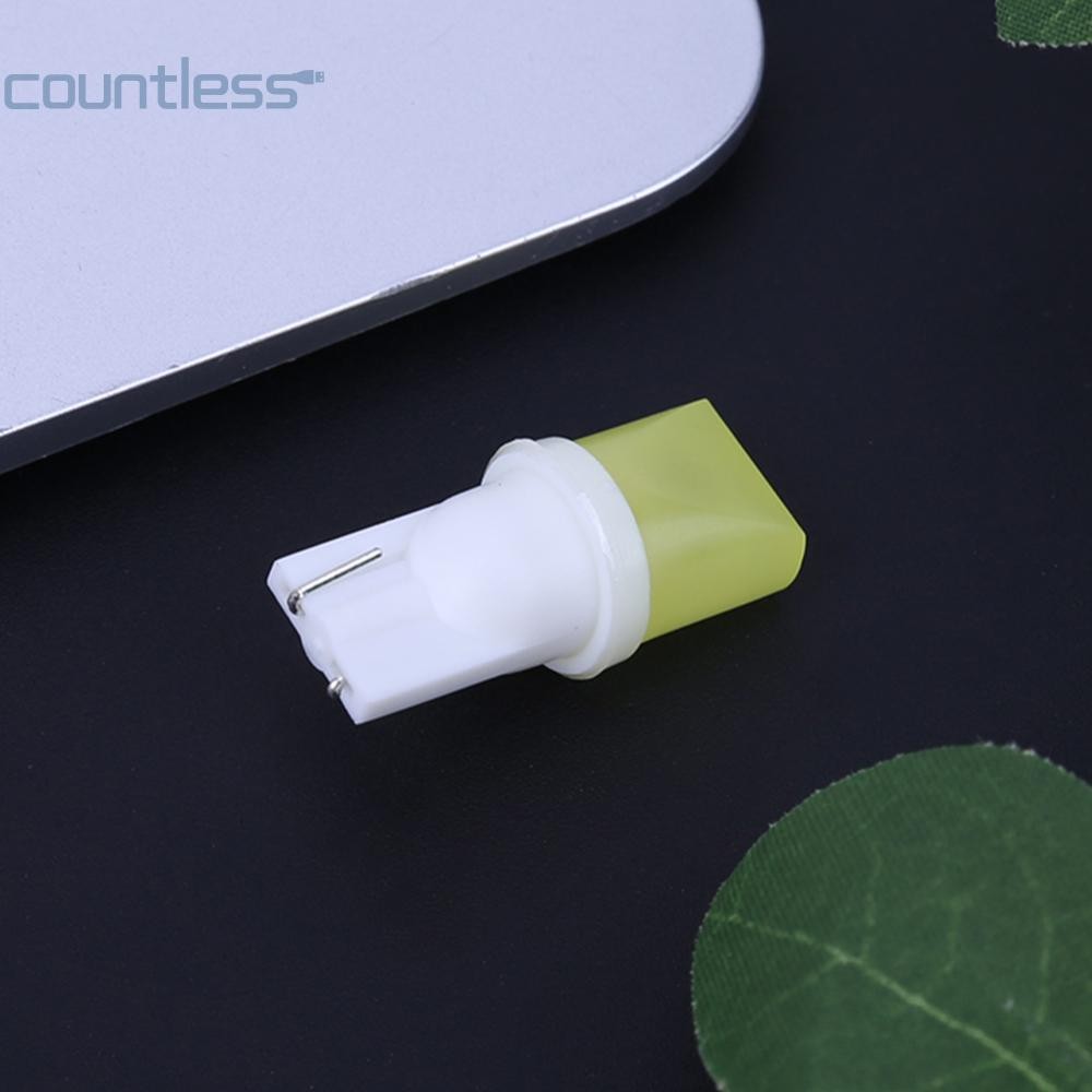 10pcs 12V T10 COB ไฟ LED สีขาว Wedge Light หลอดไฟด้านข้างไฟท้ายรถยนต์ ...