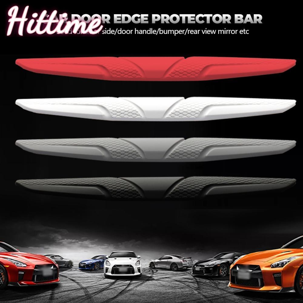Hittime 4 ชิ้นรถประตูด้านข้างขอบ Anti-collision Protector บาร์สติกเกอร์ ...