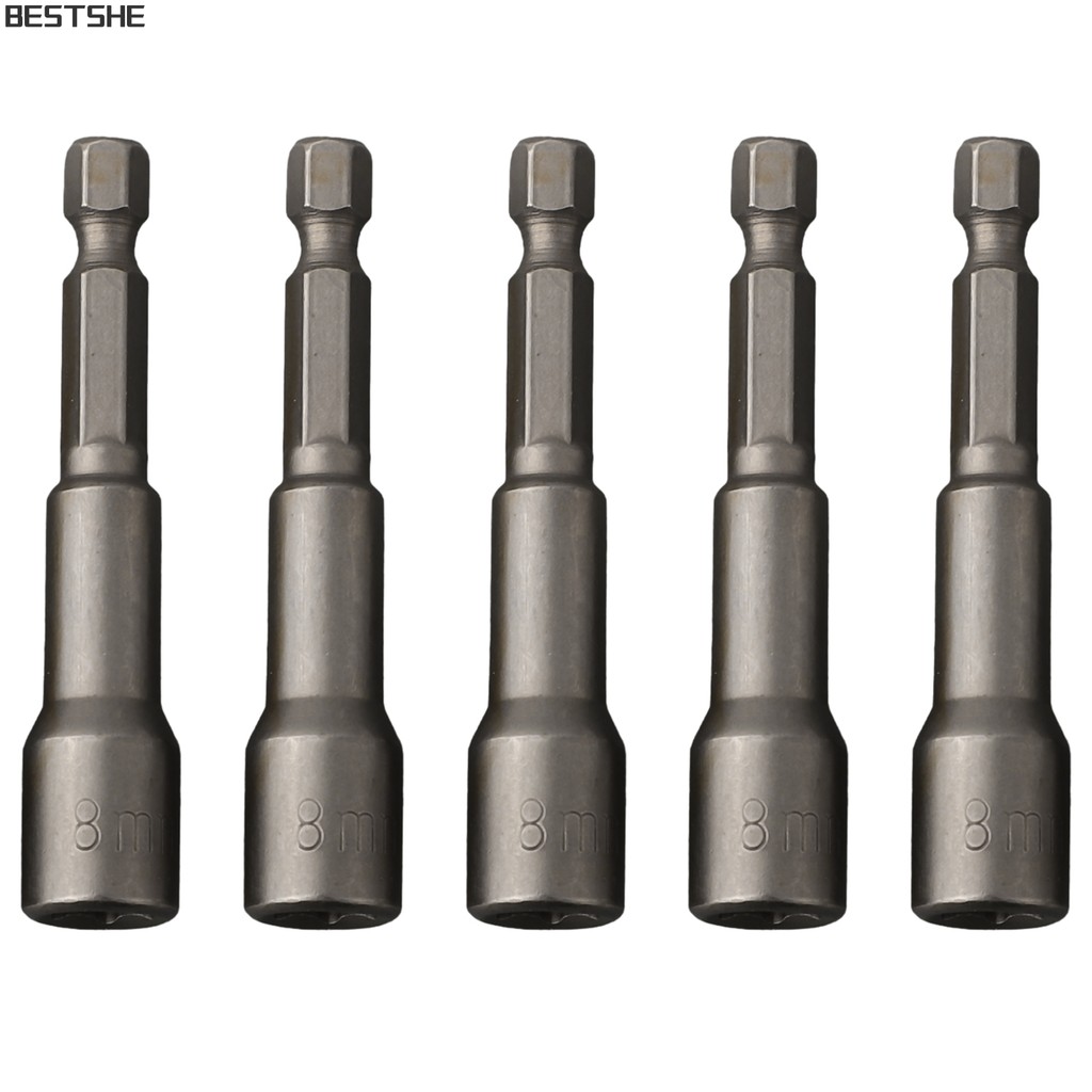 [bestshe] 5 ชิ้น 8 มิลลิเมตร Magnetic Tech Screw Driver Tek Bit Drill ...