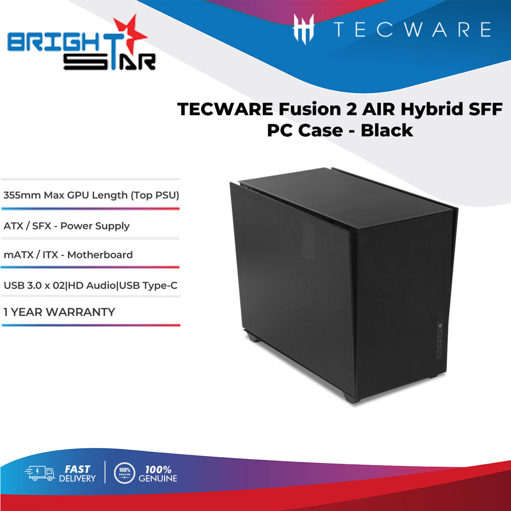 Tecware Fusion 2 AIR High AirFlow SFF Mesh PC Case | Shopee Thailand