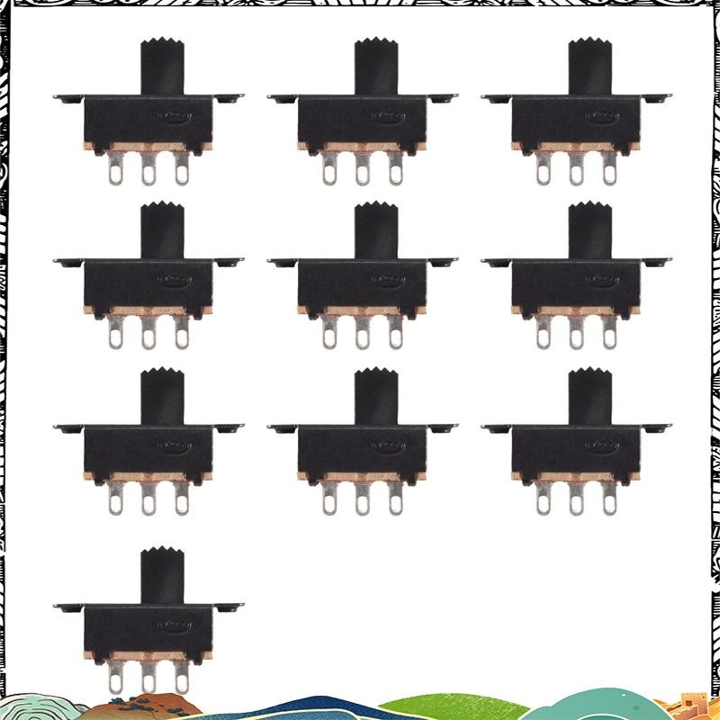 Super 10 ชิ้น SS22F25-G7 2 ตําแหน่ง DPDT 2P2T แผง Mount Mini สไลด์สวิทช์ Solder Lug | Shopee ...