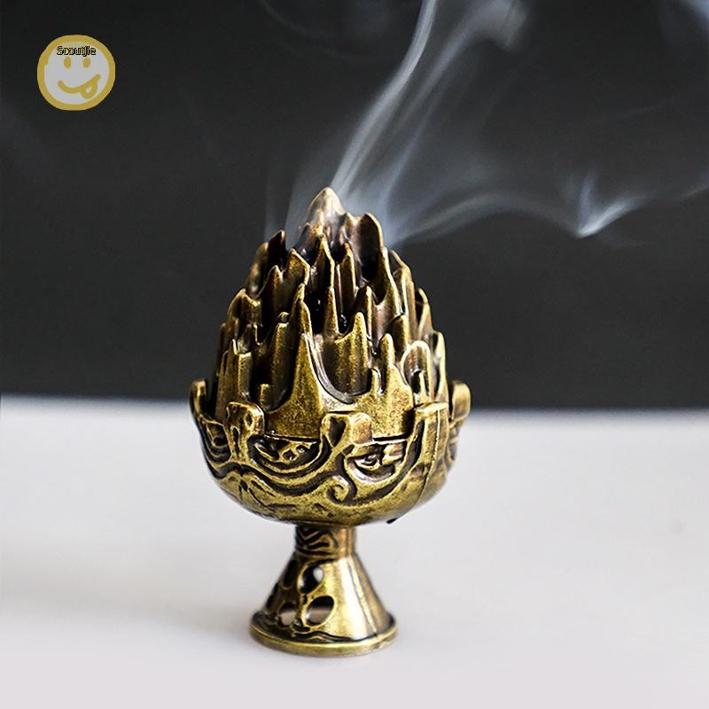 Scoutjie Boshan Censer ไม้จันทน์ธูปBurnerโลหะZenจีนแบบดั้งเดิม ...