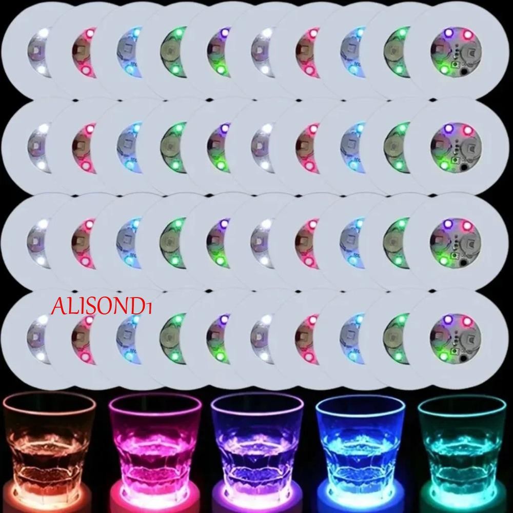 Alisond1 10 ชิ้นถ้วยไวน์เรืองแสง, แบตเตอรี่ขับเคลื่อนรอบ Luminous ...