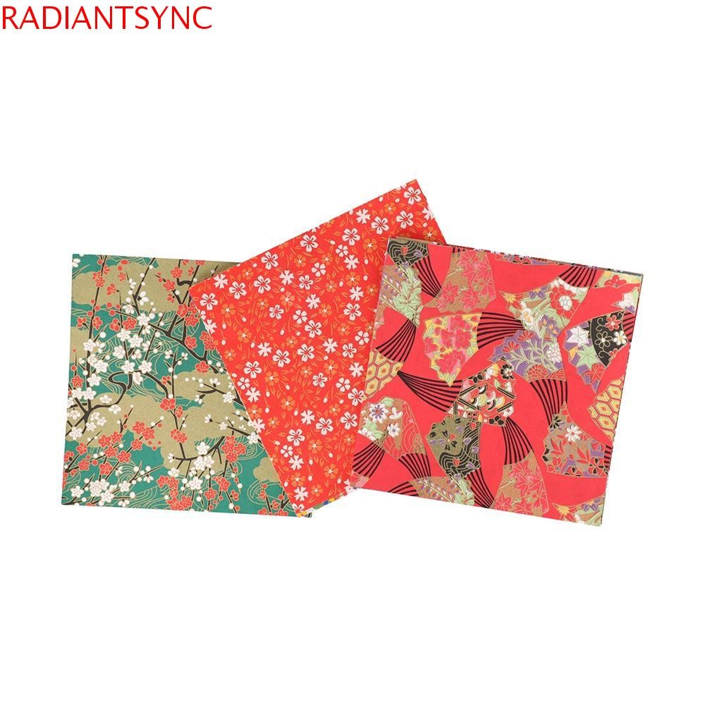 RADIANTSYNC เด็ก Origami สไตล์ญี่ปุ่น Gold Lines พับ 20 ชิ้น/แพ็คดอกไม้ DIY สมุดภาพตกแต่ง ...