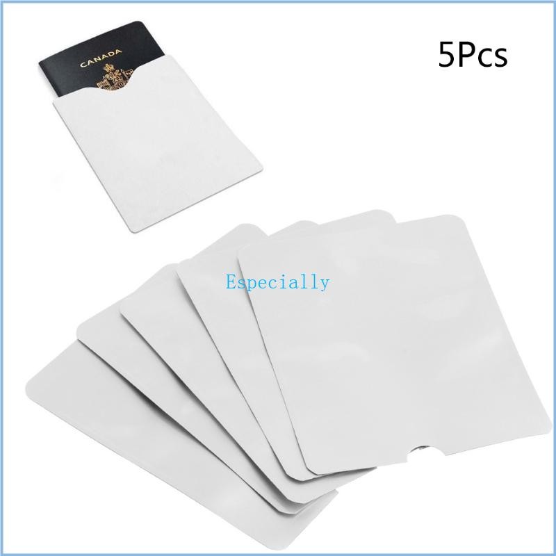 Esp 5 ชิ้น Lot Passport Secure Sleeve Holder Anti Scan RFID Blocking ...