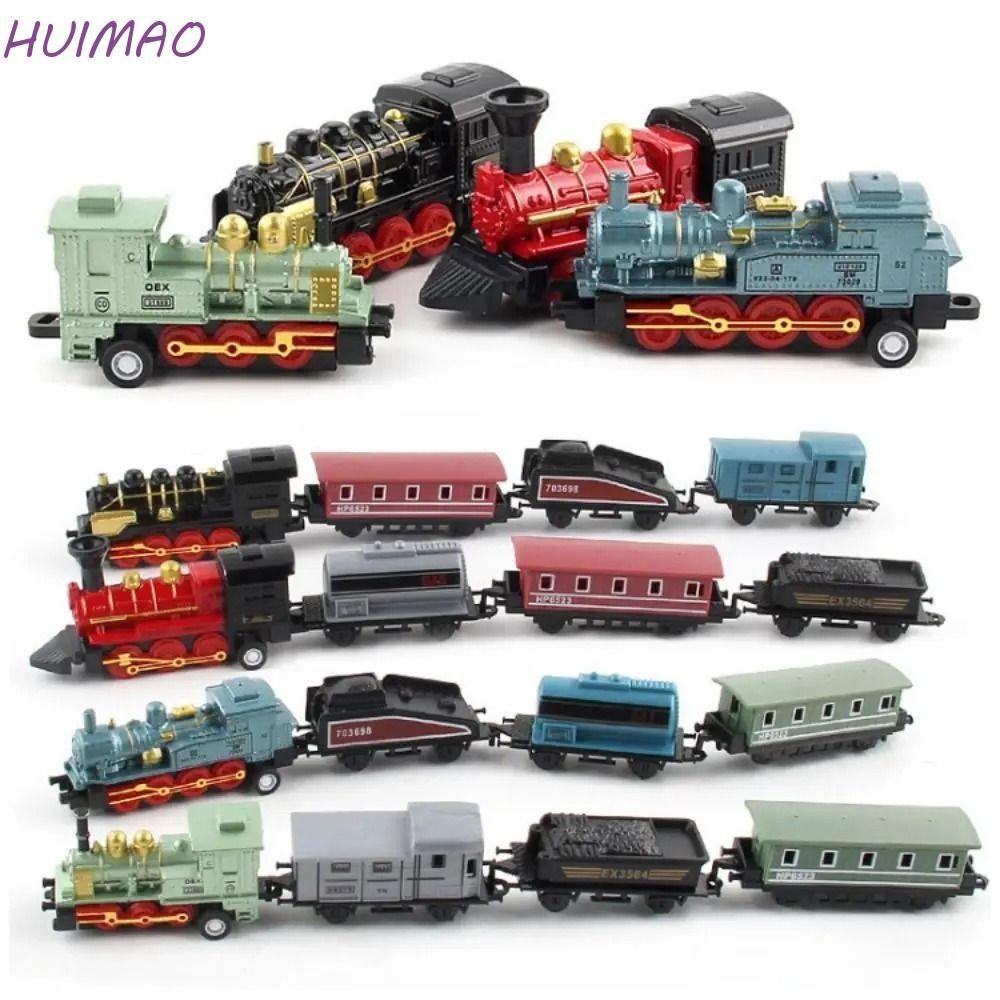 Huimao Retro Steam Train Model,Diecast 1:60 Pull-Back Pull Back Model ...