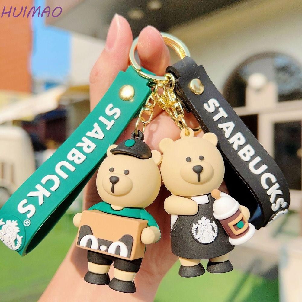 Huimao Starbucks Key Chains,การ์ตูนCharmsหมีบริกรจี้,หวานKey Holder ...