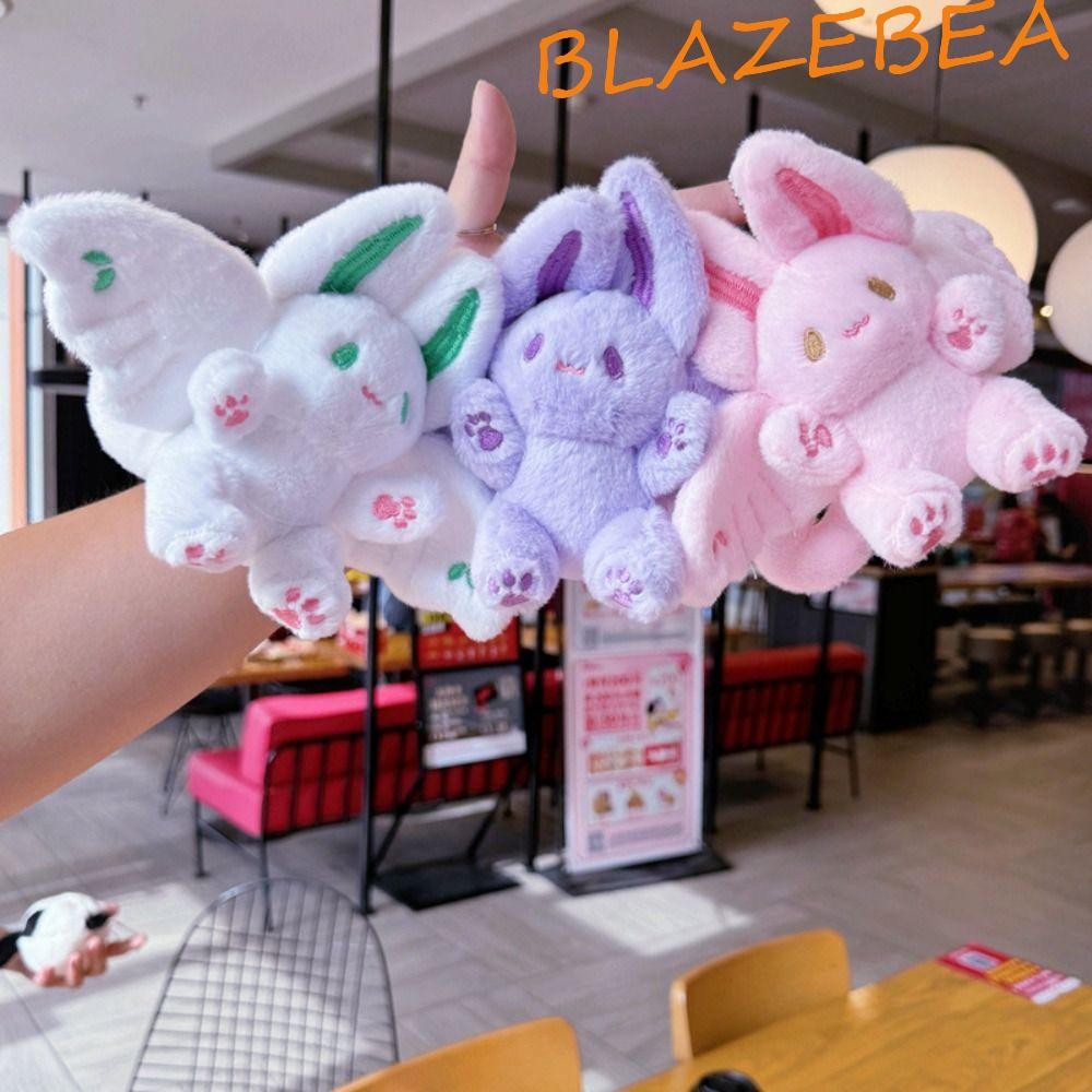 Blazebea ค้างคาวตุ๊กตาพวงกุญแจ Plush, PP ผ้าฝ้ายค้างคาวนุ่มกระต่ายพวงกุญแจ Plush, Creative Ins ...