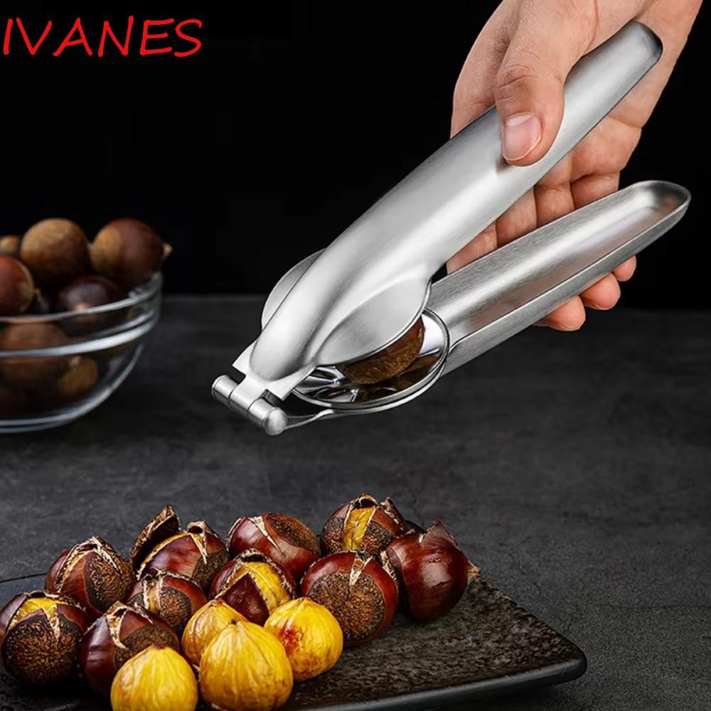 Ivanes สแตนเลส Chestnut Sheller, 2 in 1 Cross Sawling Chestnut Clip ...