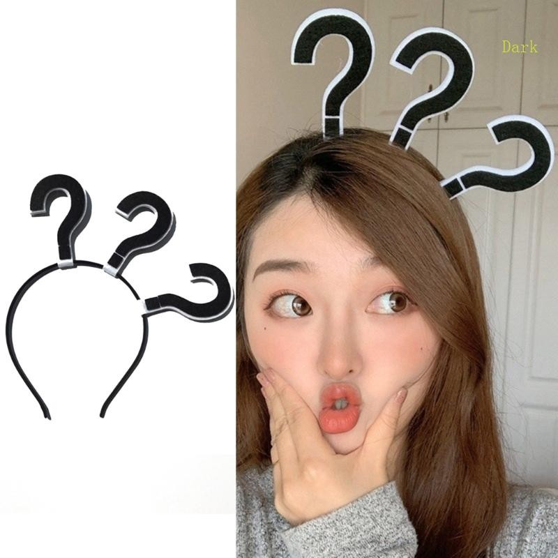 Dark Question Mark Shaped Headband ตลก สำหรับ.party และวันเกิด | Shopee ...