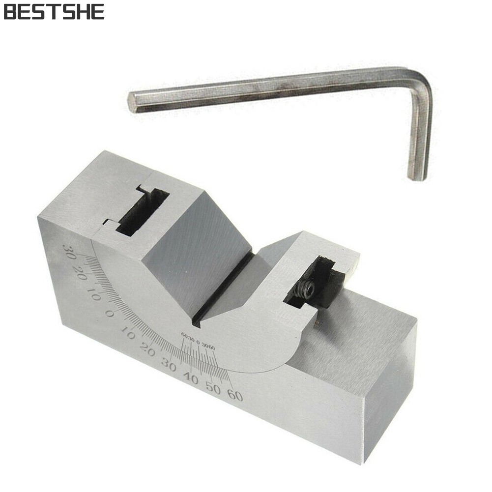 [bestshe] Kp25 Tool Precision Adjustable V Block Milling Setup 60 องศา ...