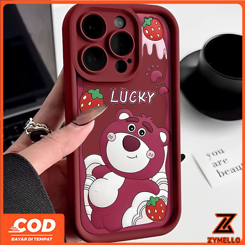 Case สำหรับ realme Note 60 realme Note 50 realme C75 C65 C67 C61 C55 C51ท้องใหญ่สตรอเบอร์รี่หมี ...