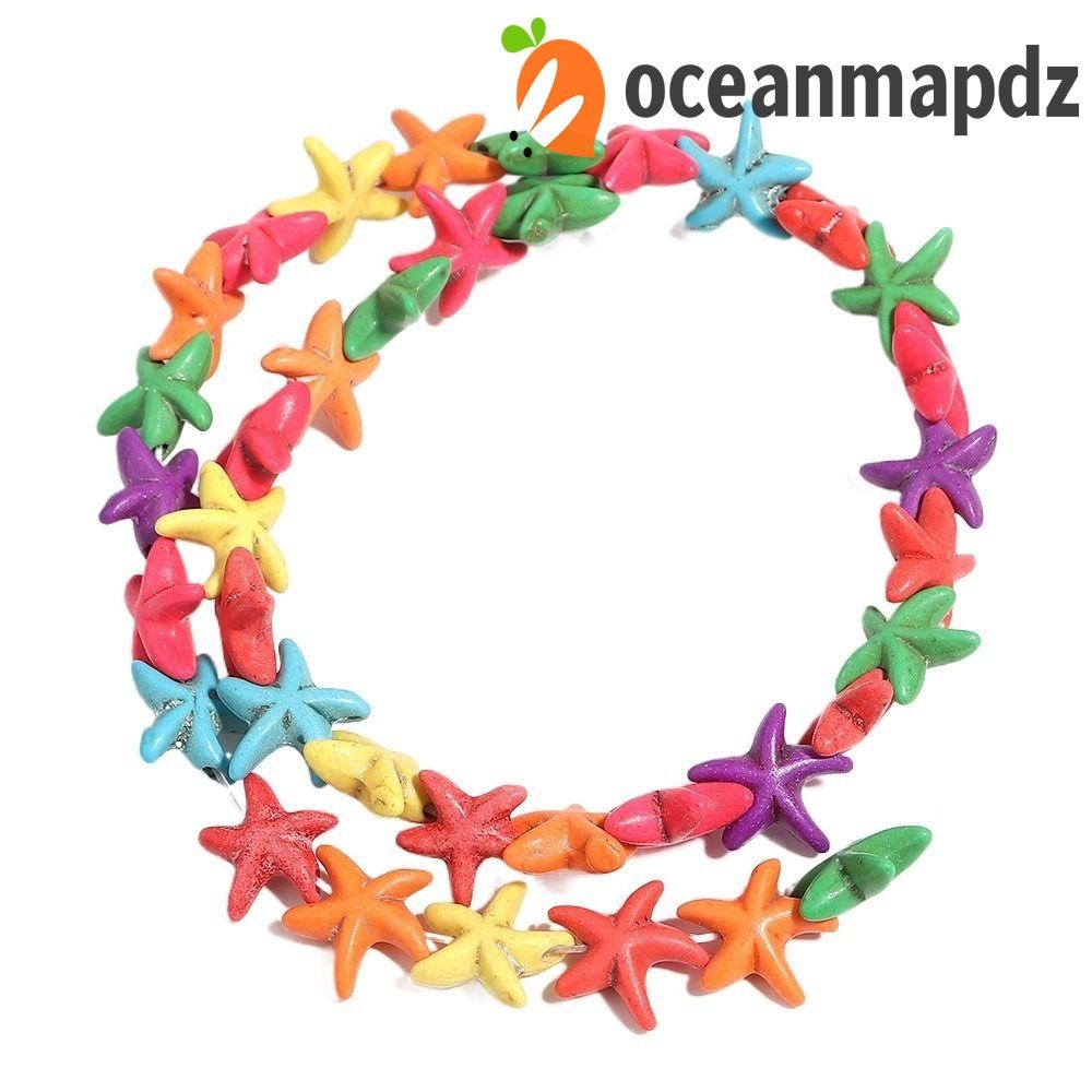 Oceanmapdz ปลาดาว Turquoise ลูกปัด, ผงหิน Handmade Craft Sea หลวม Spacer ลูกปัดหิน, บุคลิกภาพกัน ...