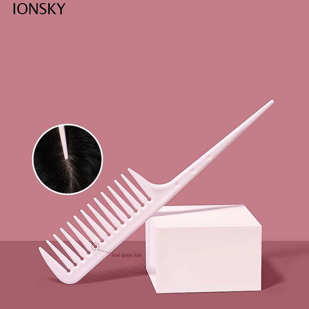 Ionsky หวีฟันกว้าง, ผมหยิกเปียก Salon Dyeing Wide Curly Hair Brush ...