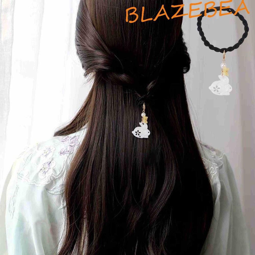 Blazebea Hanfu พู่ Headwear, พู่ยางรัดผมสไตล์จีน, Retro ผม Tie Leaf จี้สานเชือกผมจีน Headpiece ...