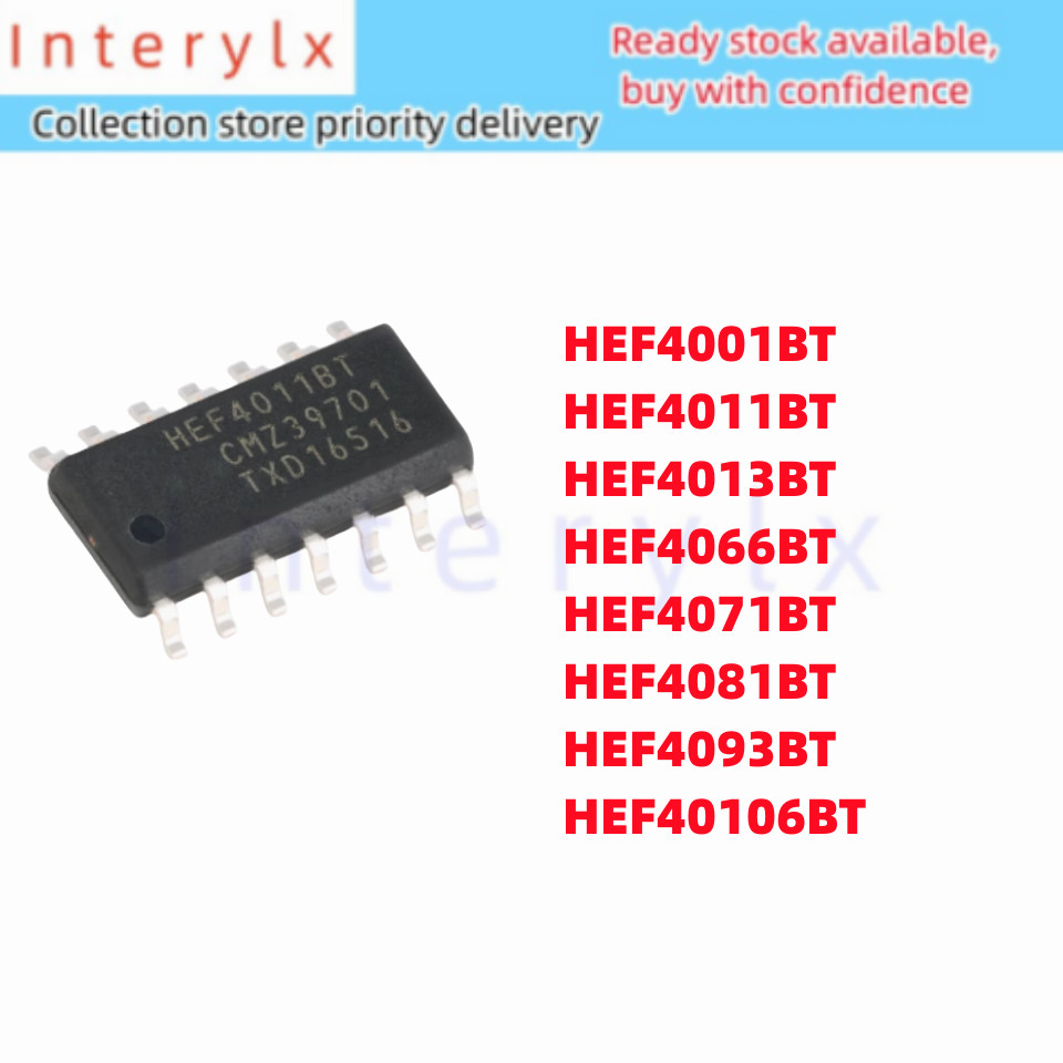 1 ชิ้น/ล็อตยี่ห้อใหม่ Patch SOP-14 Logic ชิป HEF4001 HEF4001BT HEF4011 ...