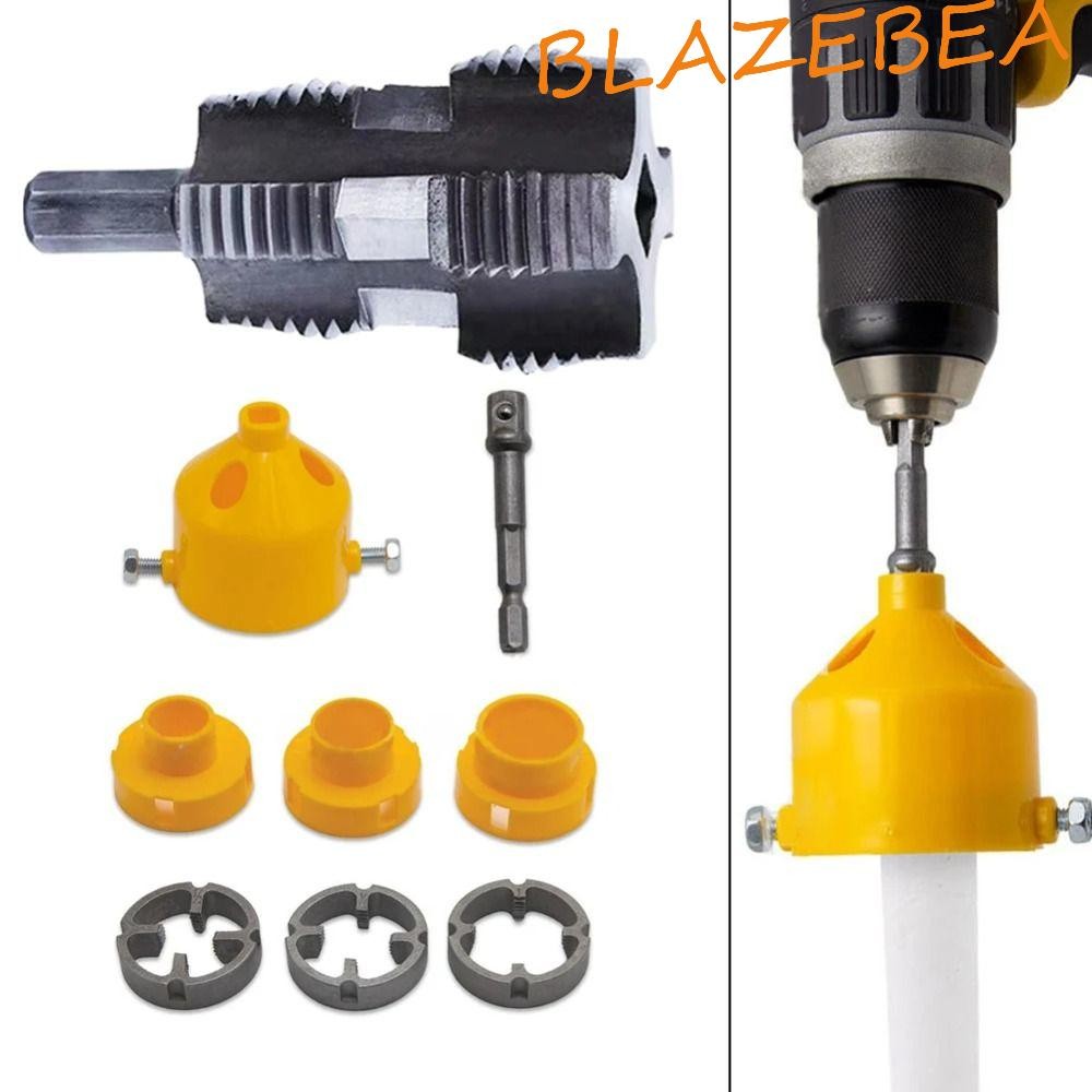 Blazebea เครื่องเปิดด้ายภายใน, ประปาทนทาน PVC ท่อ Threader Kit, อเนกประสงค์เจาะพลาสติกเจาะบิต ...
