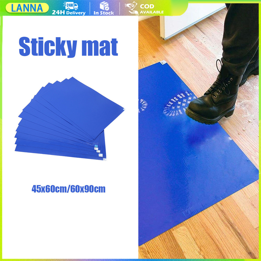 ร้านอยู่ที่ไทย Sticky Mat Blue แผ่นกาวดักฝุ่น 30หน้า ขนาด60*90ซม.แบบPE ...
