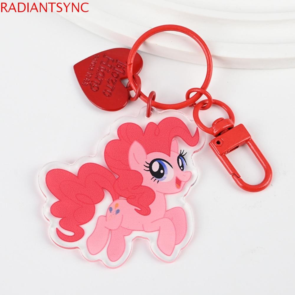 Radiantsync พวงกุญแจ Little Pony, การ์ตูนอะคริลิค Kawaii อะนิเมะ Pony จี้, น่ารักสร้างสรรค์อะนิเ ...