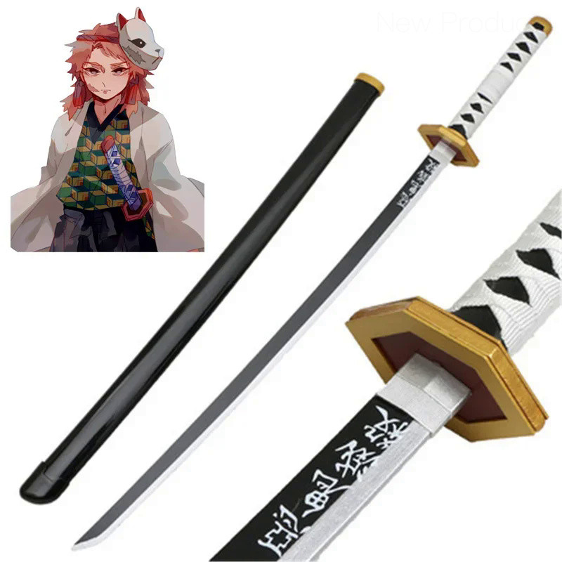 ⭐ Cosplay Anime Demon Slayer Sabito Bamboo Assembled Sword 41inch Model ...