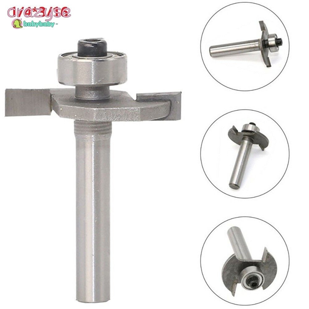 [Cra]คุณภาพสูง T Slot Router Bit 1/4\" Shank 3/16\" ตัดความลึก 2 ขลุ่ย ...