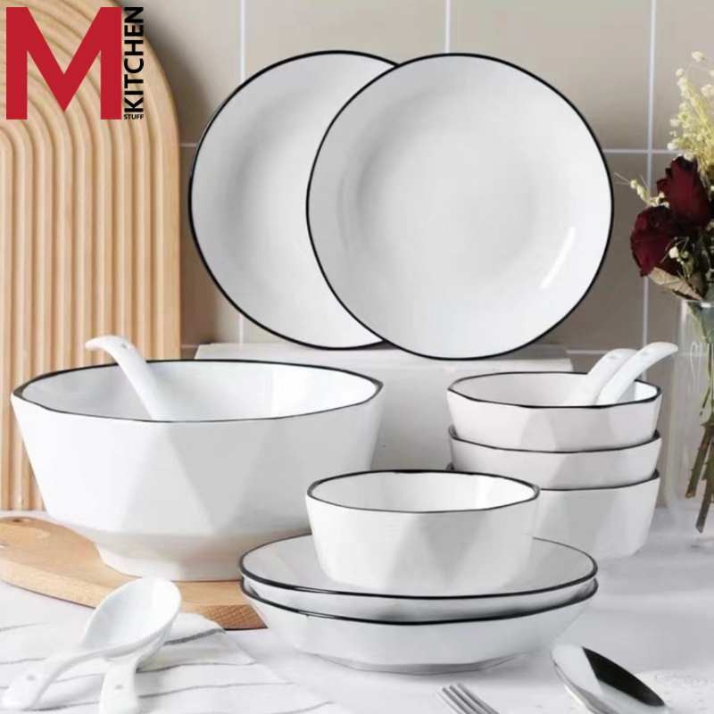 M KITCHEN จาน ชาม ถ้วย เซรามิค เข้าไมโครเวฟได้ Diamond series มีให้ ...