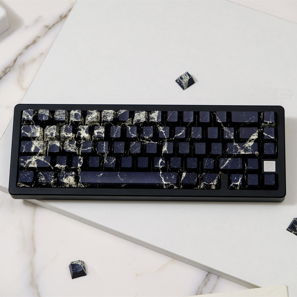 Black Marble Side Light Keycaps PBT Cherry Profile Dye Sublimation ...