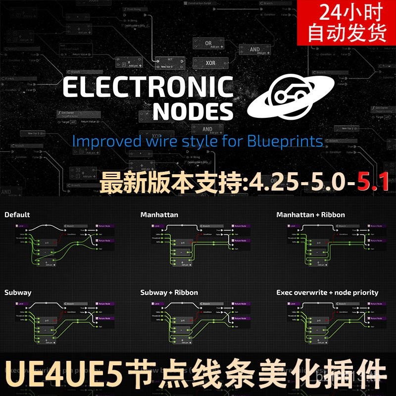 UE4UE5.5 Blueprint Nodes Line Specification Budes Plug-In Electronic ...