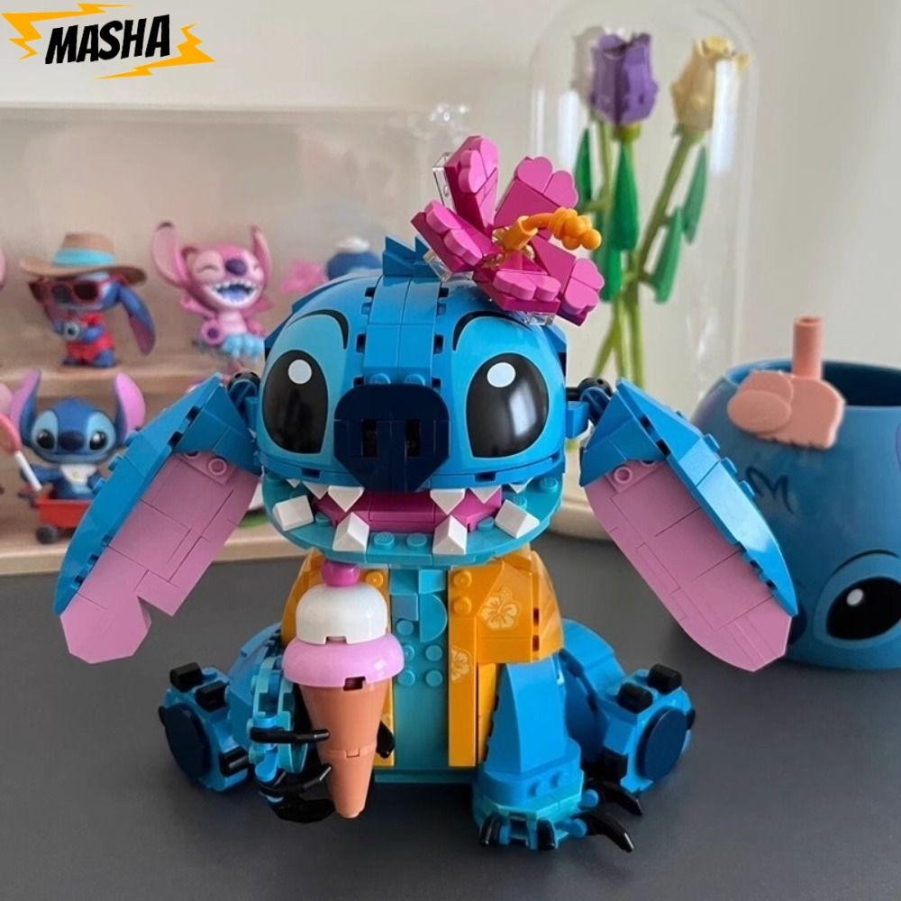 ของเล่น Disney Stitch, พลาสติกน่ารัก Stitch Building Blocks, การ์ตูน ...