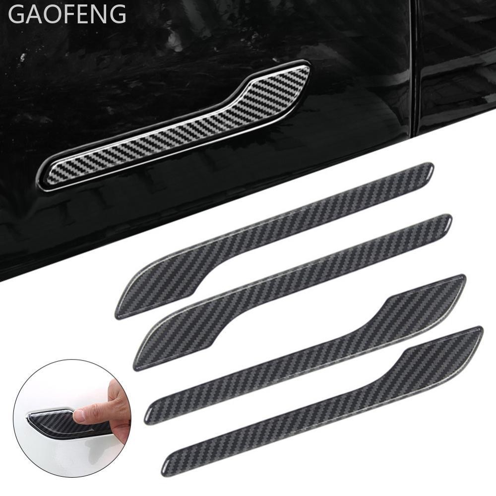 GAOFENG 4 ชิ้น/เซ็ต ABS รถประตูสติกเกอร์ประตูห่อป้องกัน Strip Handle Decal สติกเกอร์สําหรับ ...