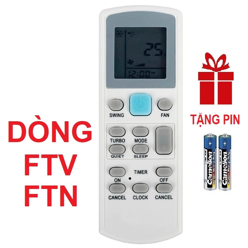 รีโมทแอร์ Daikin series FTV FTN series (แถมแบตเตอรี่) | Shopee Thailand
