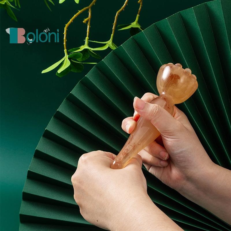 [Boloni] Lotus Face Massager Facial Gua Sha เครื่องมือความงาม Meridian Scraping แปรงฝังเข็มนวด ...