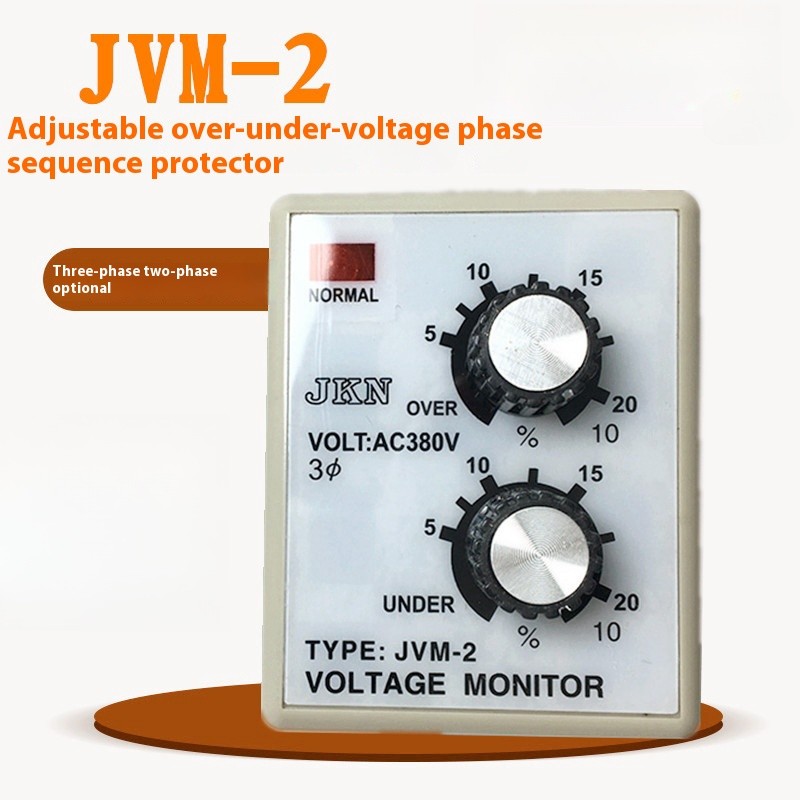 JVM-2 overvolt และ undervolt ลำดับเฟสรีเลย์ป้องกัน 3 เฟส 380V 220V ในสต็อก | Shopee Thailand