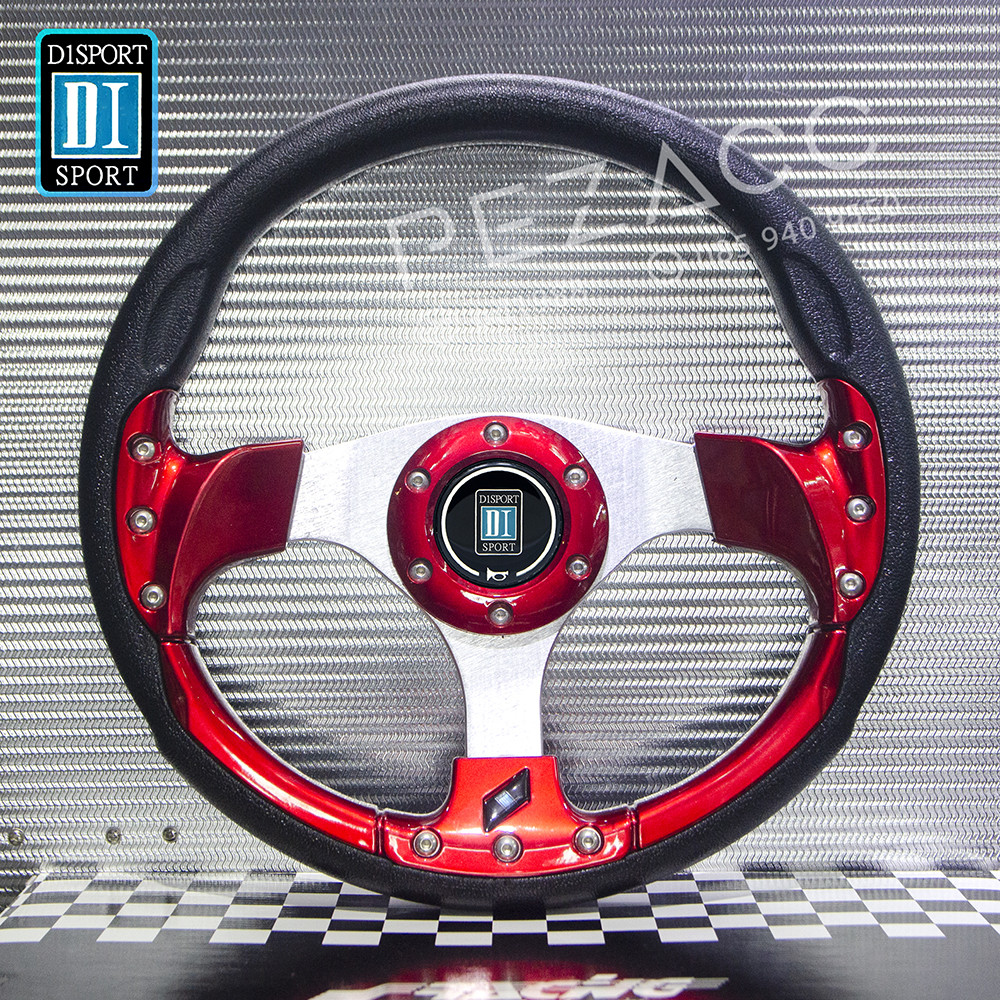D1 sport* พวงมาลัย พวงมาลัยรถยนต์ พวงมาลัยรถ พวงมาลัยรถแต่ง พวงมาลัย 12 นิ้ว สีเเดง (เหมาะกับคอ ...