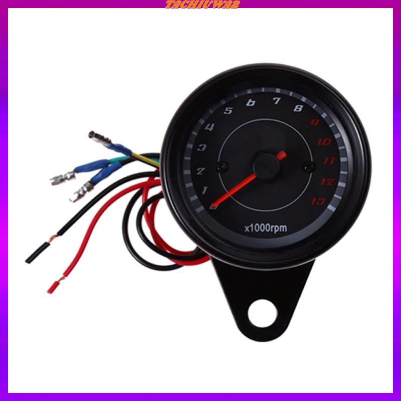 [Tachiuwa2] Chrome 12V รถจักรยานยนต์ Pointer Tachometer LED Backlight ...