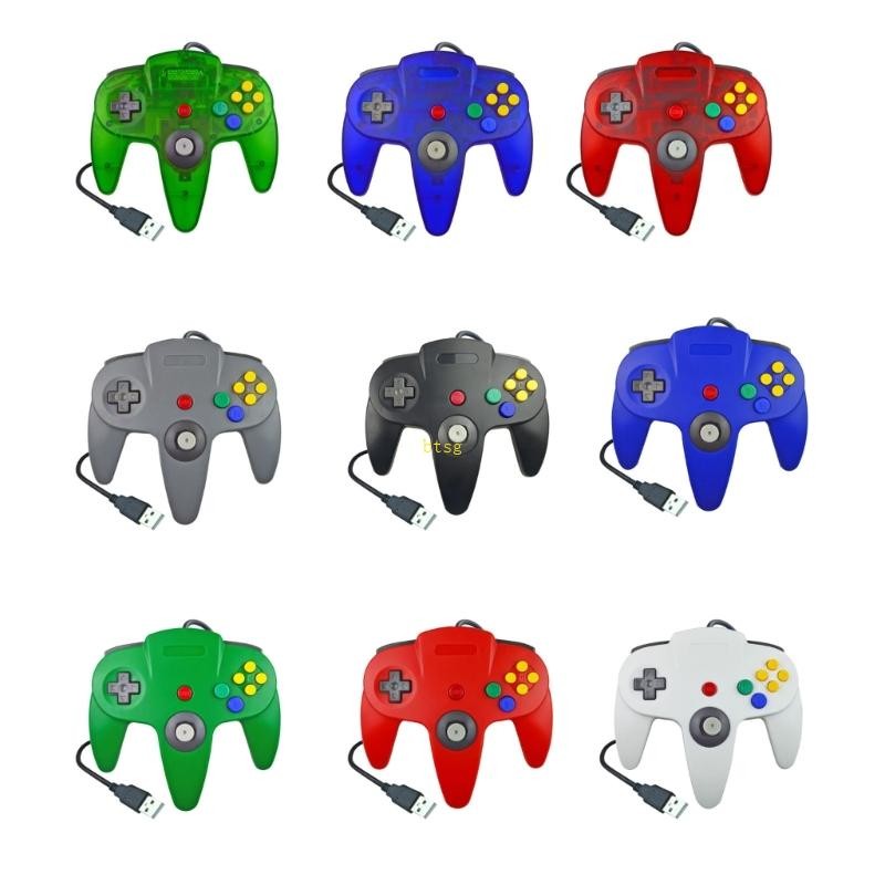 Bt N64 USB แบบมีสาย Gamepad N64 Controller Gamepad จอยสติ๊กคลาสสิก 64 ...