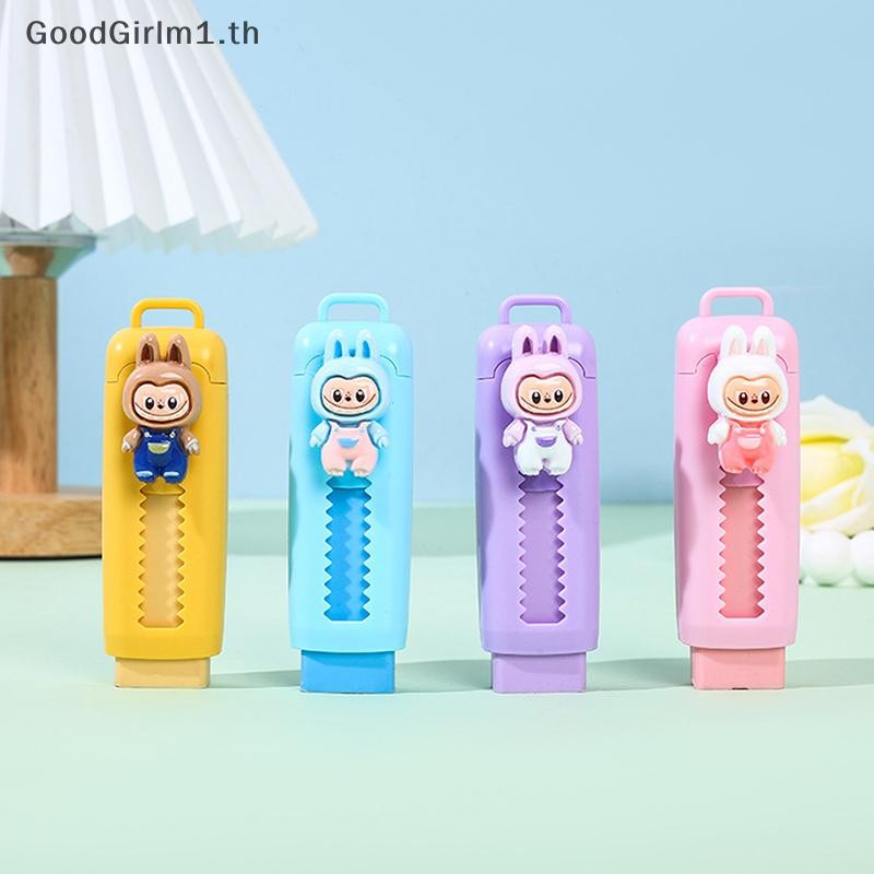 Goodgirlm1 น่ารัก Anime Labubu Push-Pull ยางลบการ์ตูนยางลบนักเรียน ...