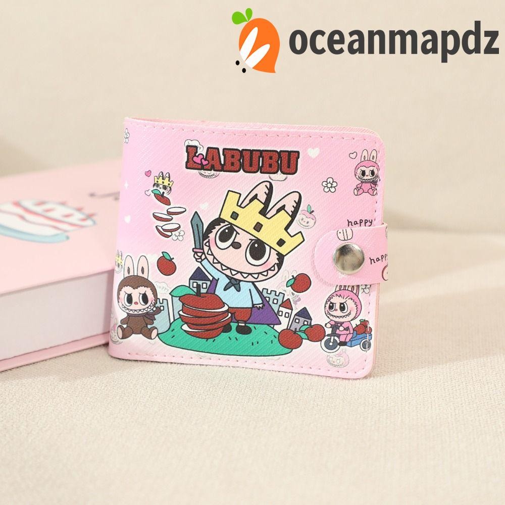 Oceanmapdz Labubu Pu กระเป๋าใส่เหรียญ, Multi-Card Slot พิมพ์ Labubu Zero กระเป๋าสตางค์, แฟชั่น ...