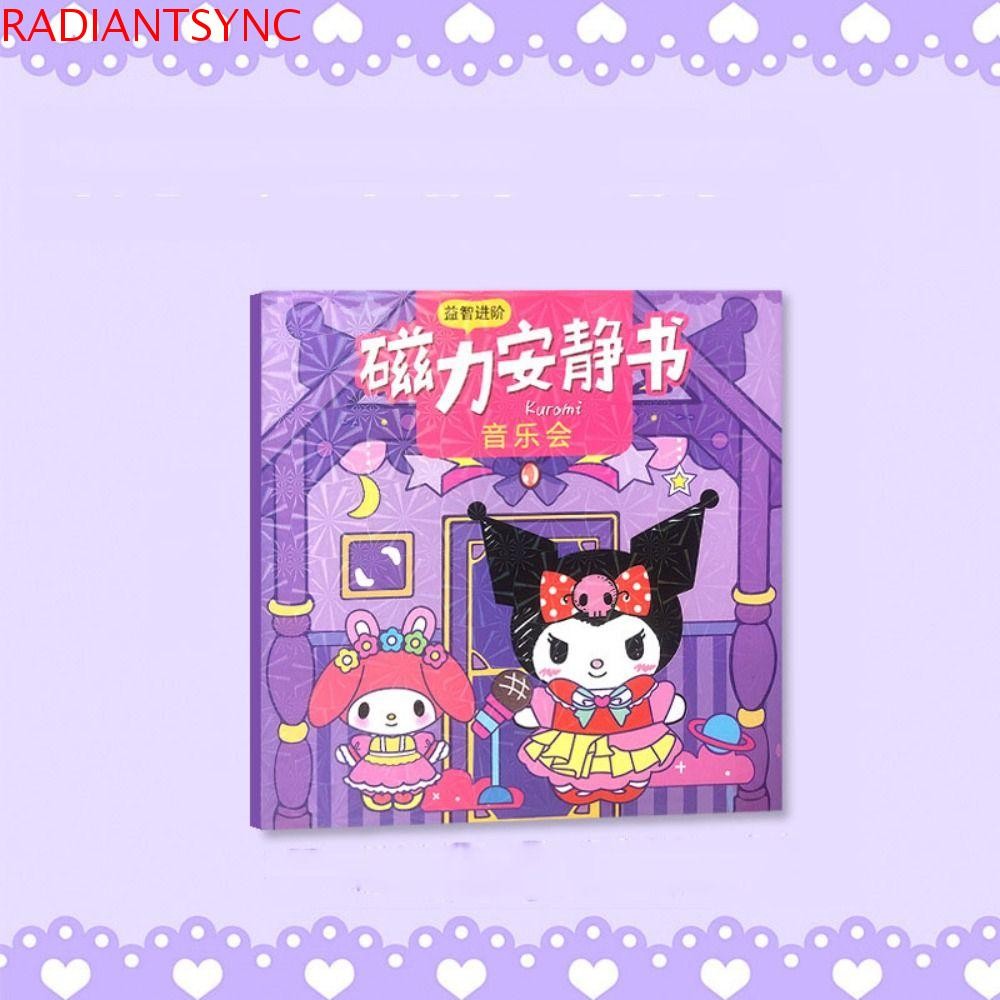Radiantsync แม่เหล็กเงียบหนังสือ,กระดาษทําด้วยมือ Kuromi สติกเกอร์หนังสือ, Kawaii ของเล่น 3D ...
