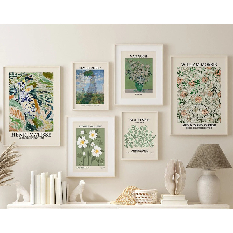 Gallery Wall Set ชุดโปสเตอร์นิทรรศการ Matisse Print Monet Print Gallery ...