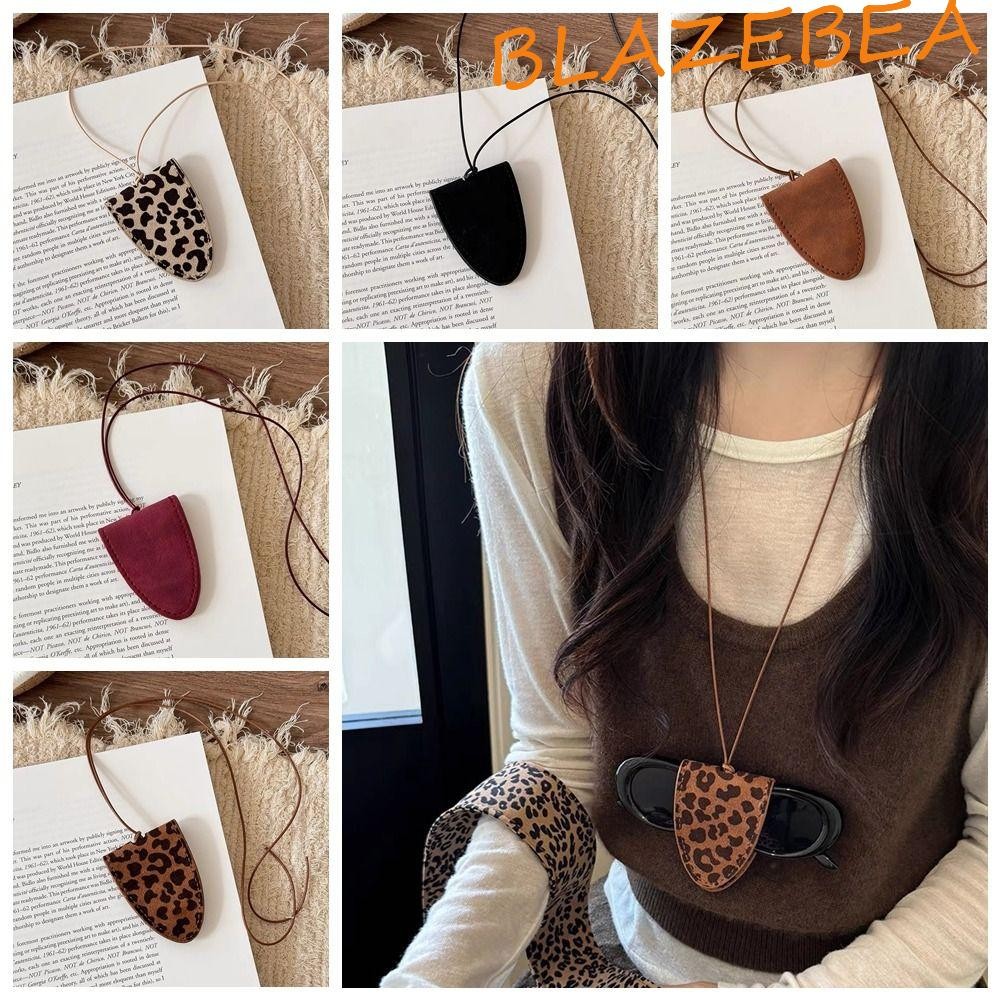 Blazebea คลิปแว่นกันแดดแขวนคอ, เสือดาวพิมพ์เกาหลีสไตล์แว่นตาสร้อยคอ, Multi-Function แว่นตา ...