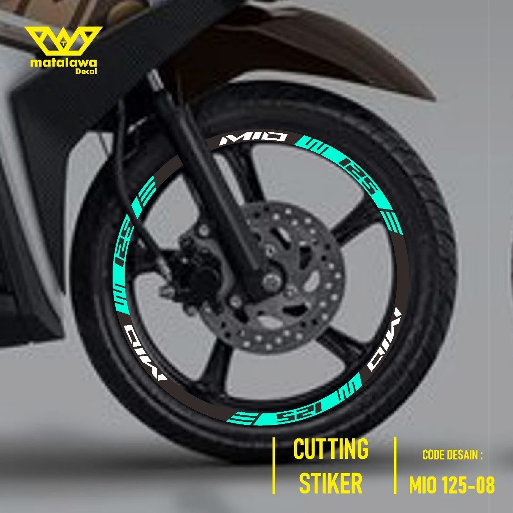 Yamaha mio 125 สติ๊กเกอร์ล้อสปอร์ตสติ๊กเกอร์ตัดขอบ m3 mios miogt moj ...