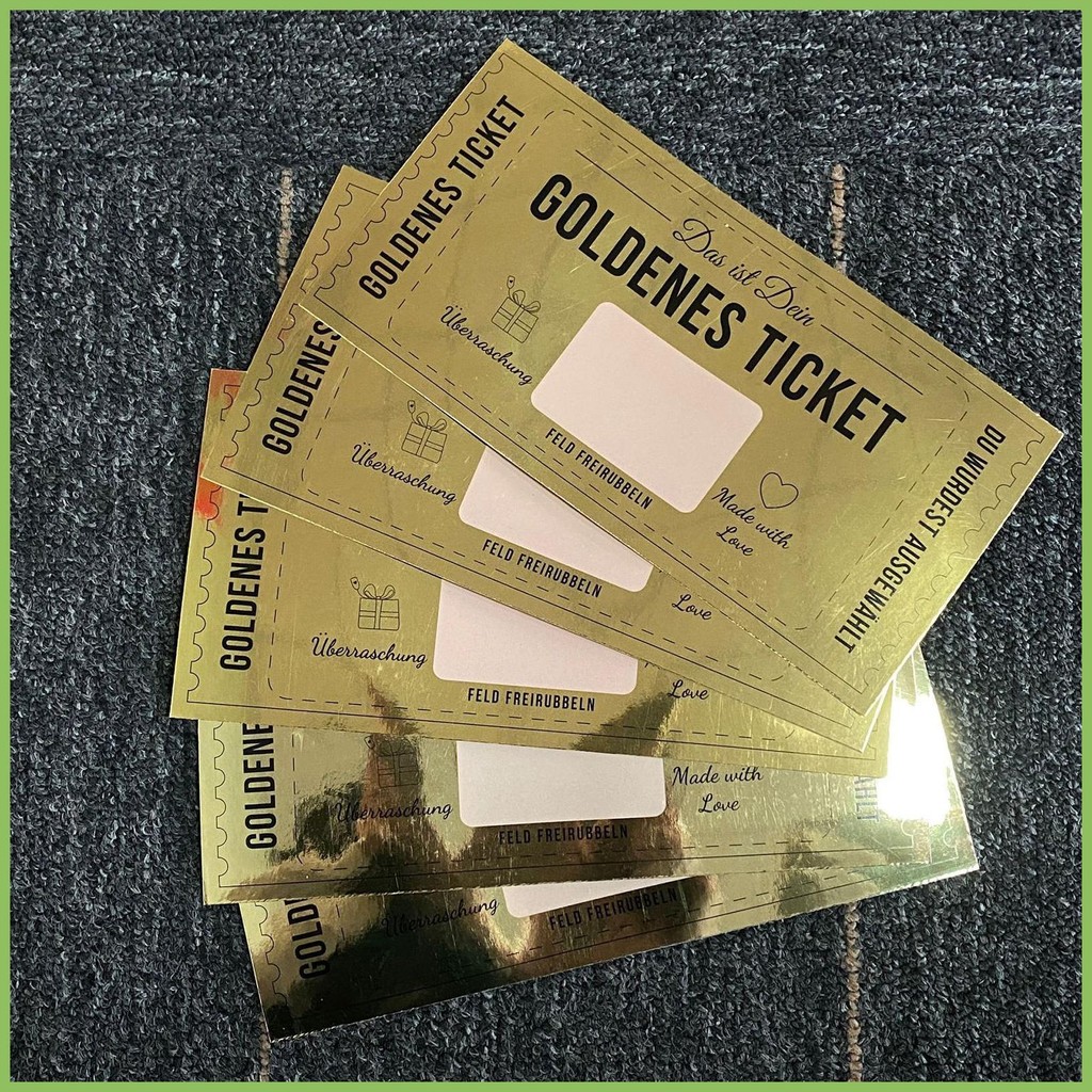 Scratch Off Ticket ScratchเปิดเผยSurprise Ticket DIY Golden Ticket ...