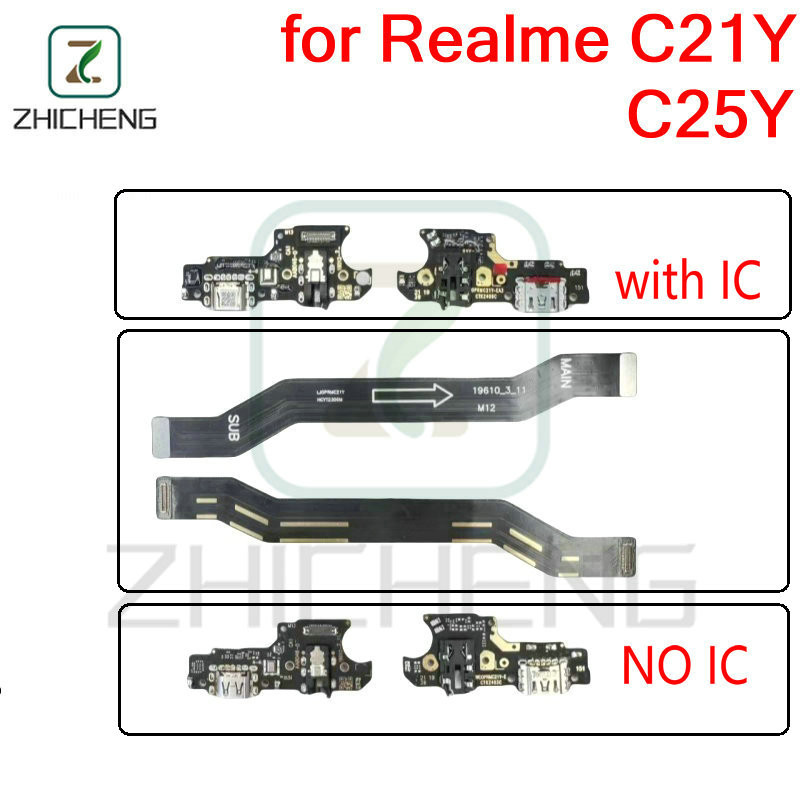 สําหรับRealme C21Y C25Yเมนบอร์ดเชื่อมต่อหลักUSB Dock Chargerพอร์ตชาร์จ ...