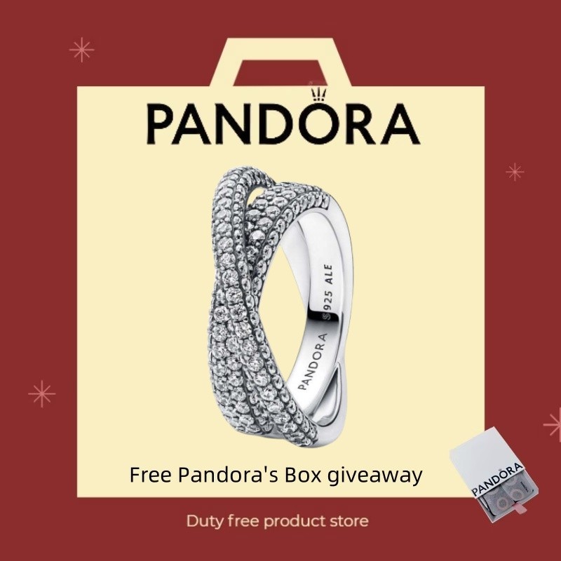 PANDORA 100% 925เงินเครื่องประดับประณีตของขวัญคู่ชุดของขวัญ Pandora ...