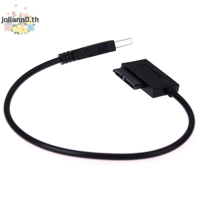 Joliann0 Usb ถึง 7+6 13pin slim sata/ide cd dvd rom อะแดปเตอร์สายเคเบิล ...
